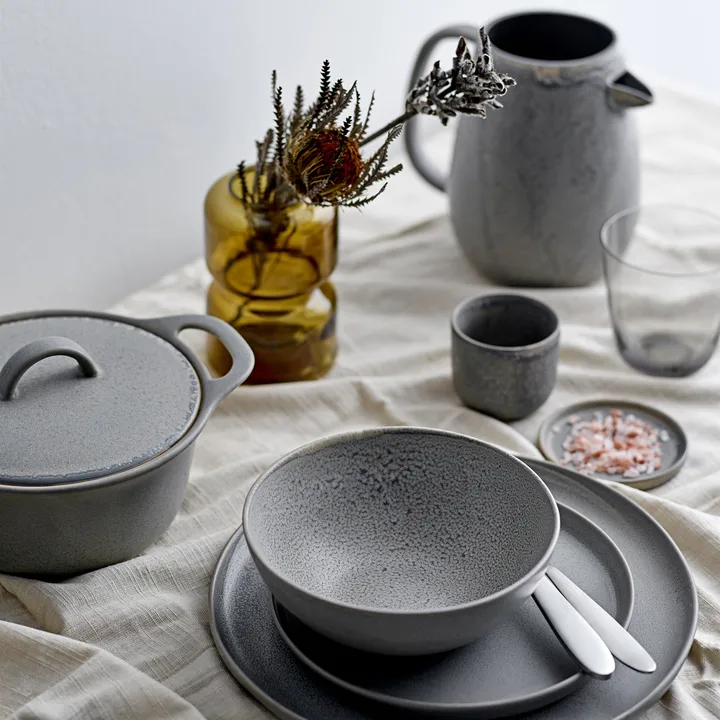 Kendra butter dish stoneware from Bloomingville - NordicNest.com