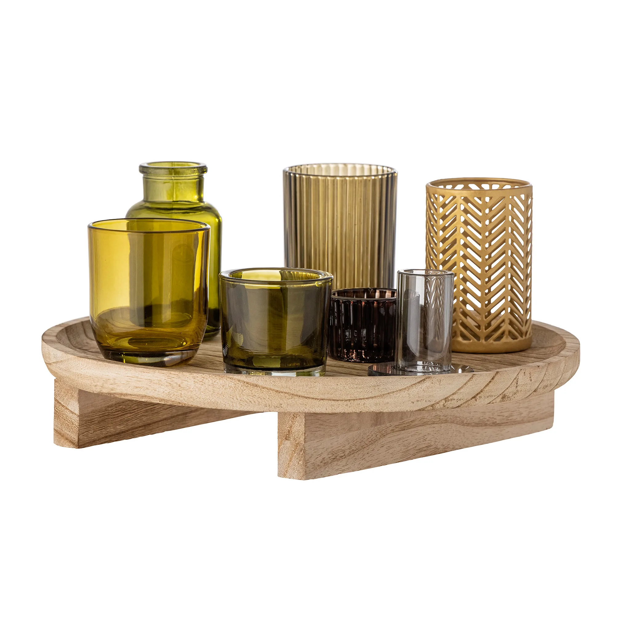 Sanga tray with lantern 8 pieces from Bloomingville - NordicNest.com