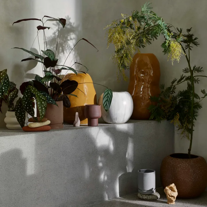 Polaris flower pot with saucer Ø14 cm from Broste Copenhagen ...