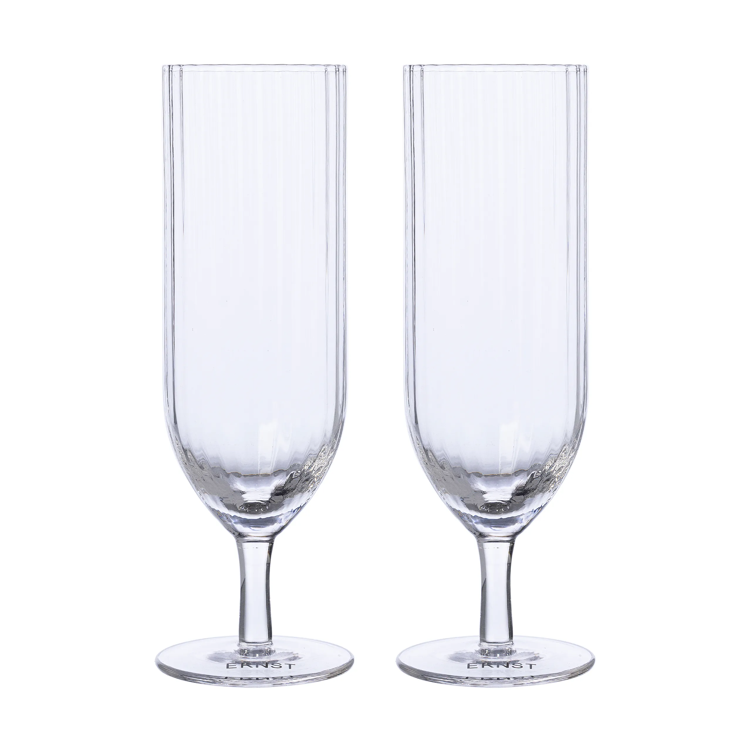 Ernst champagne glass ribbed 2-pack from ERNST - NordicNest.com