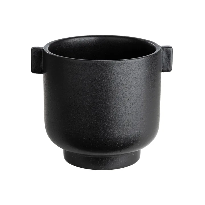Ernst flower pot with handle black from ERNST - NordicNest.com