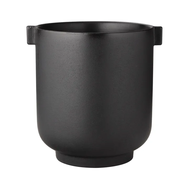 Ernst flower pot with handle black from ERNST - NordicNest.com