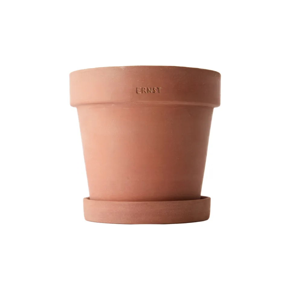 Ernst flower pot with saucer rustic terracotta from ERNST - NordicNest.com