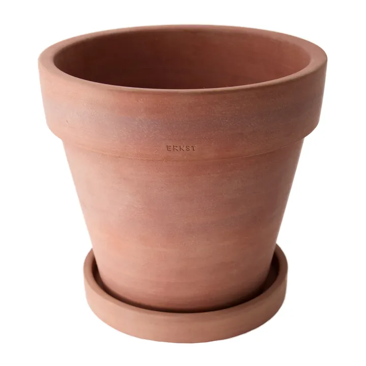 Ernst flower pot with saucer rustic terracotta from ERNST - NordicNest.com