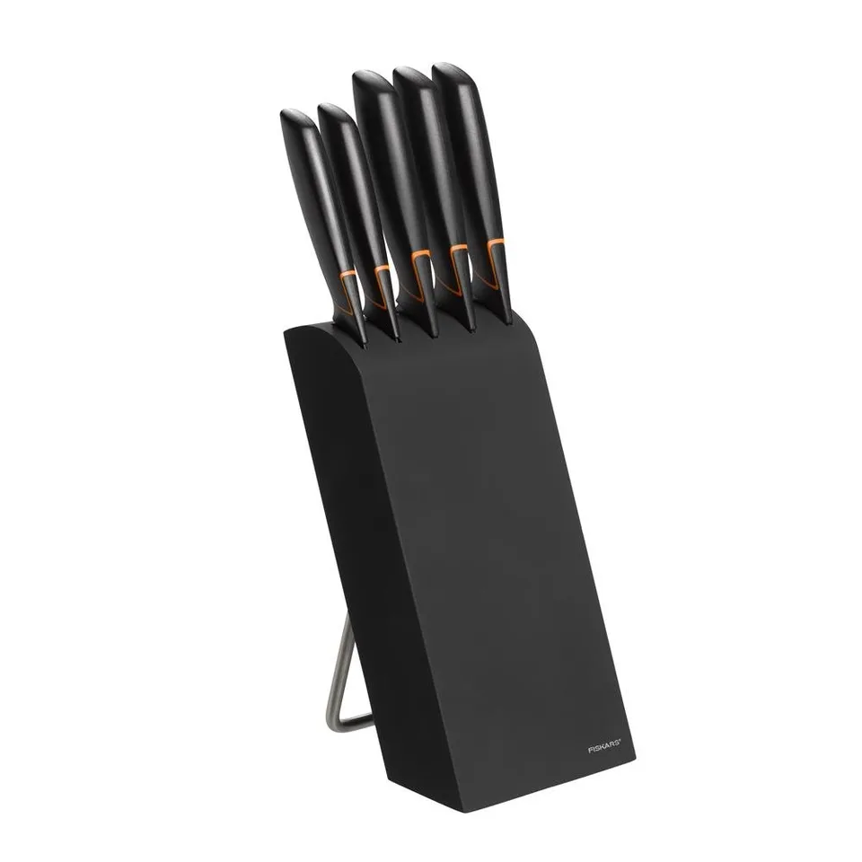 Edge knife block with 5 knives from Fiskars - NordicNest.com