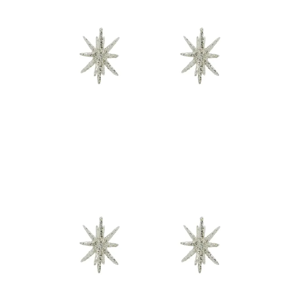 Spike Christmas tree star Ø7.5 cm 4-pack from House Doctor - NordicNest.com