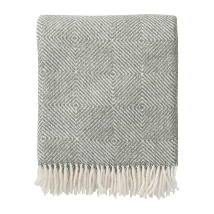 Gooseye wool throw 130x200 cm from Klippan Yllefabrik - NordicNest.com