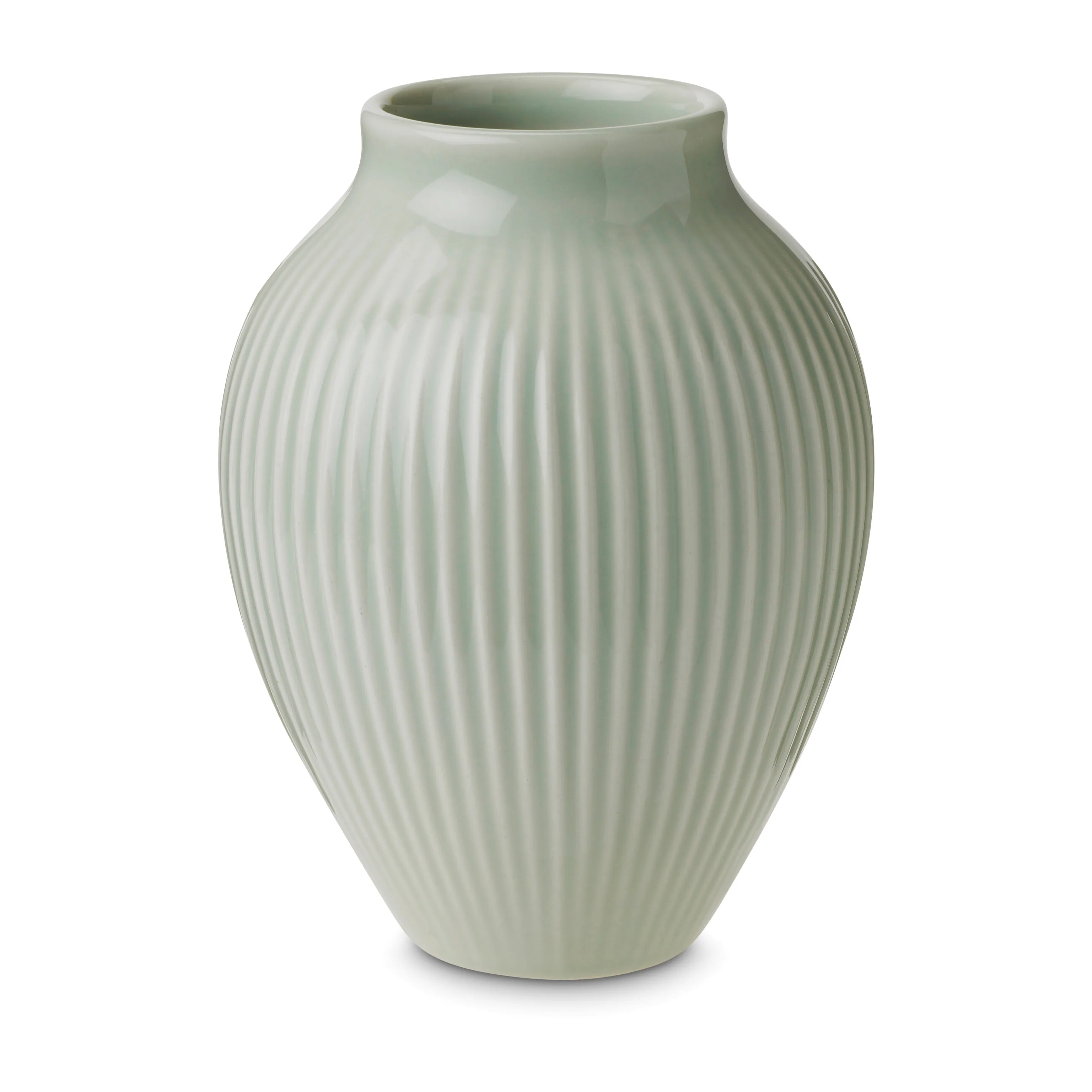Knabstrup vase ribbed 12.5 cm from Knabstrup Keramik - NordicNest.com