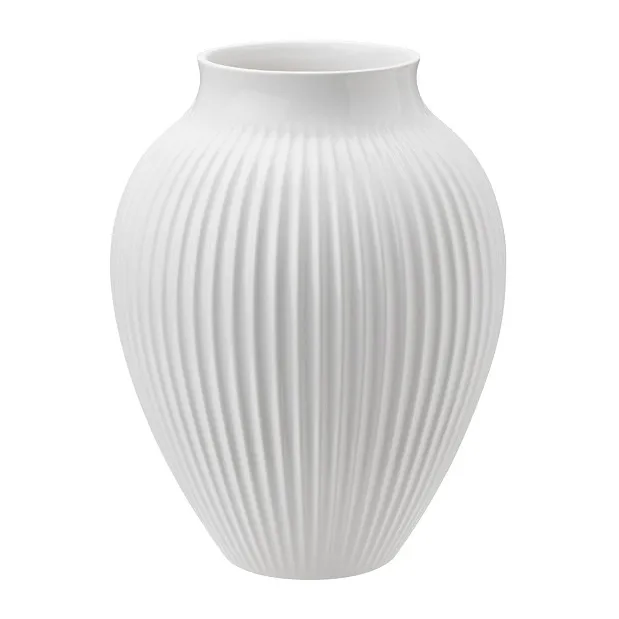 Knabstrup vase ribbed 20 cm from Knabstrup Keramik - NordicNest.com
