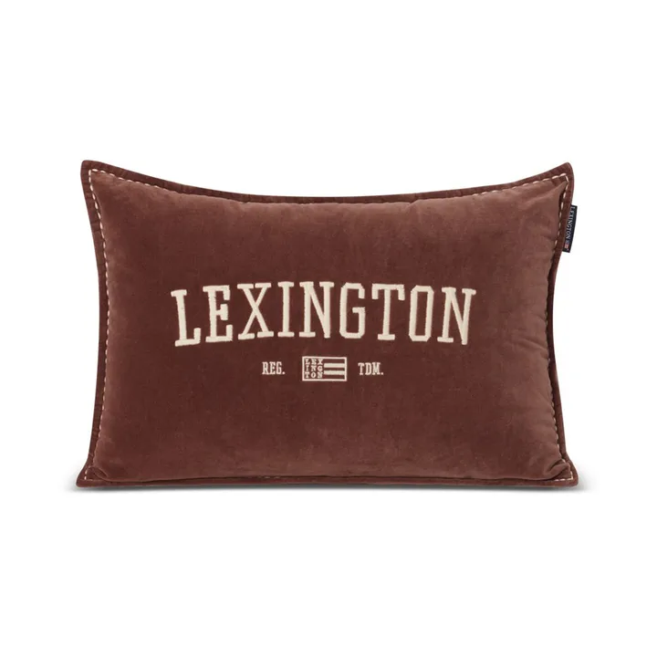 Logo Message Organic Cotton Velvet cushion 40x60 cm from Lexington ...