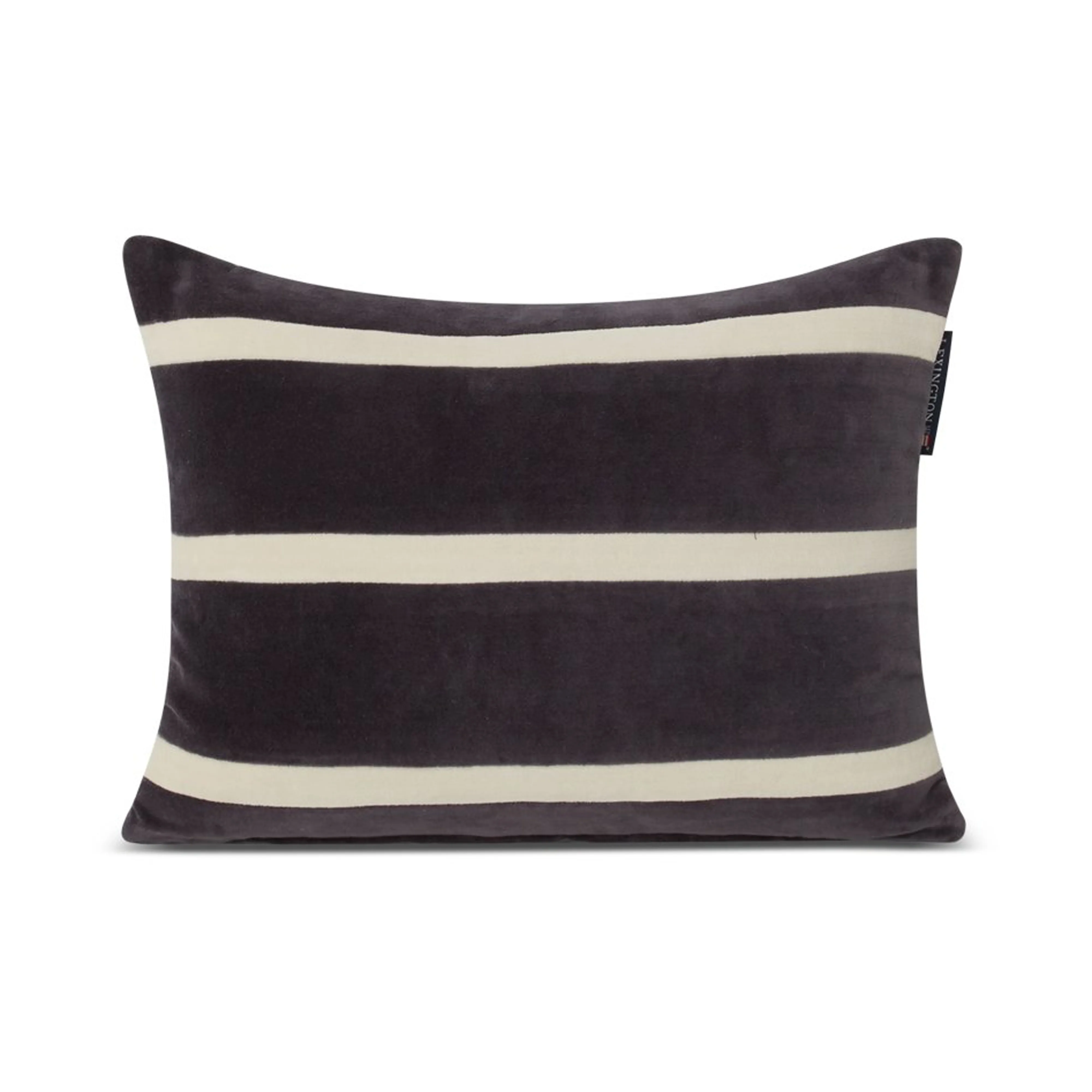 Striped Organic Cotton Velvet cushion 30x40 cm from Lexington ...
