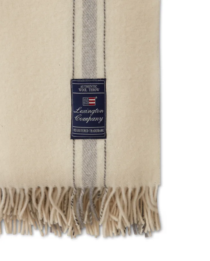 Striped recycled wool throw 130x170 cm from Lexington - NordicNest.com