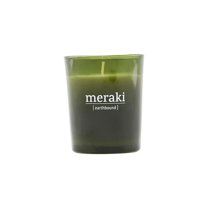 Meraki scented candle green glass 12 hours from Meraki - NordicNest.com