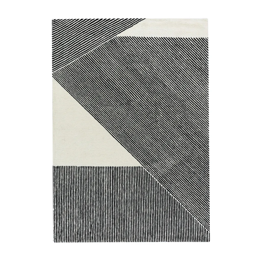Stripes wool rug natural white from NJRD - NordicNest.com