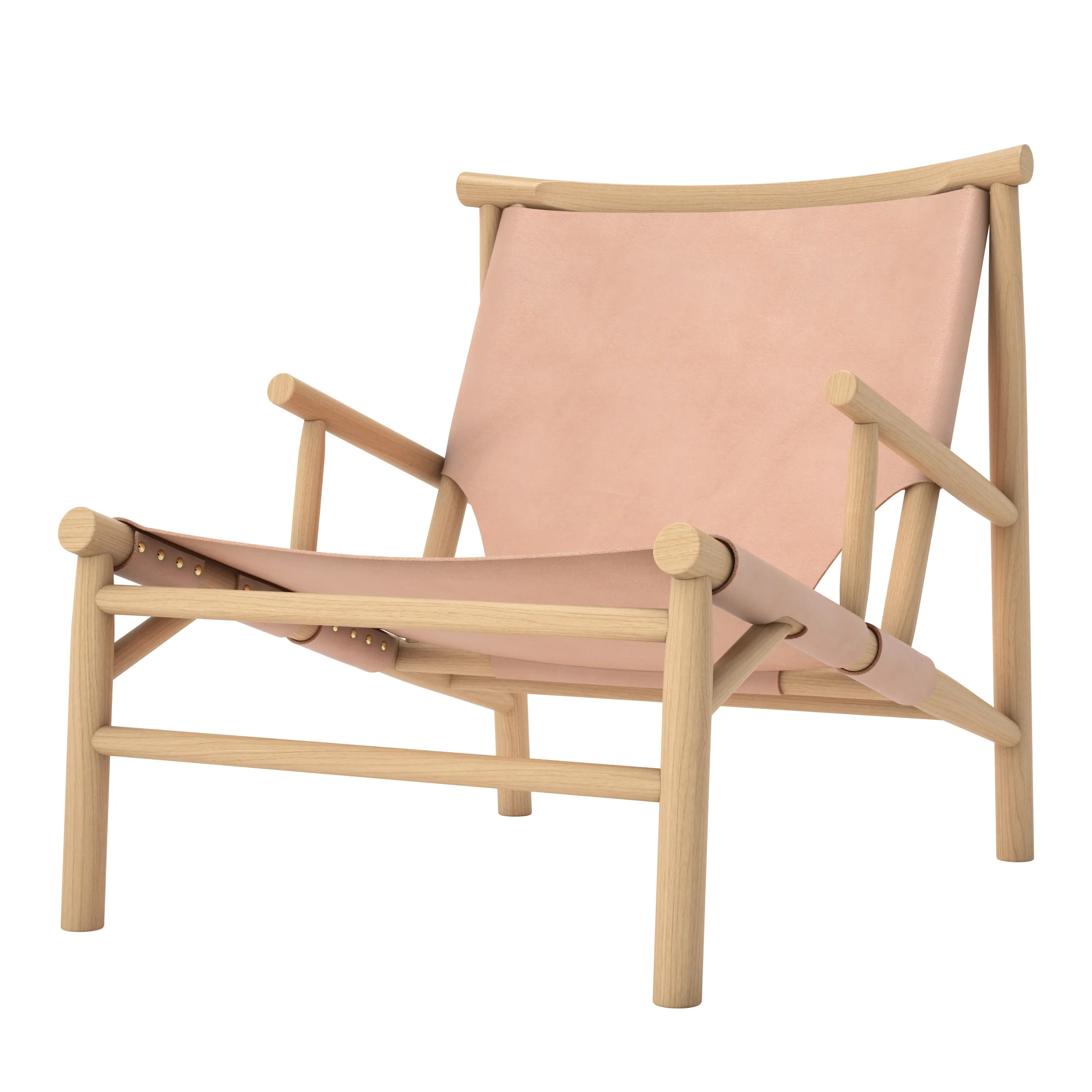 Samurai loungechair leather seat oak from NORR11 - NordicNest.com
