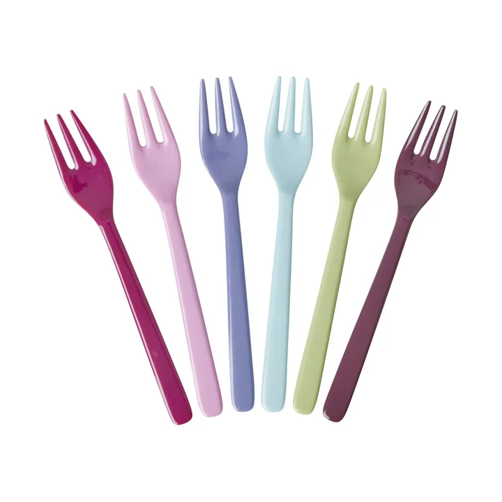 Rice melamine cake fork 6-pack from RICE - NordicNest.com
