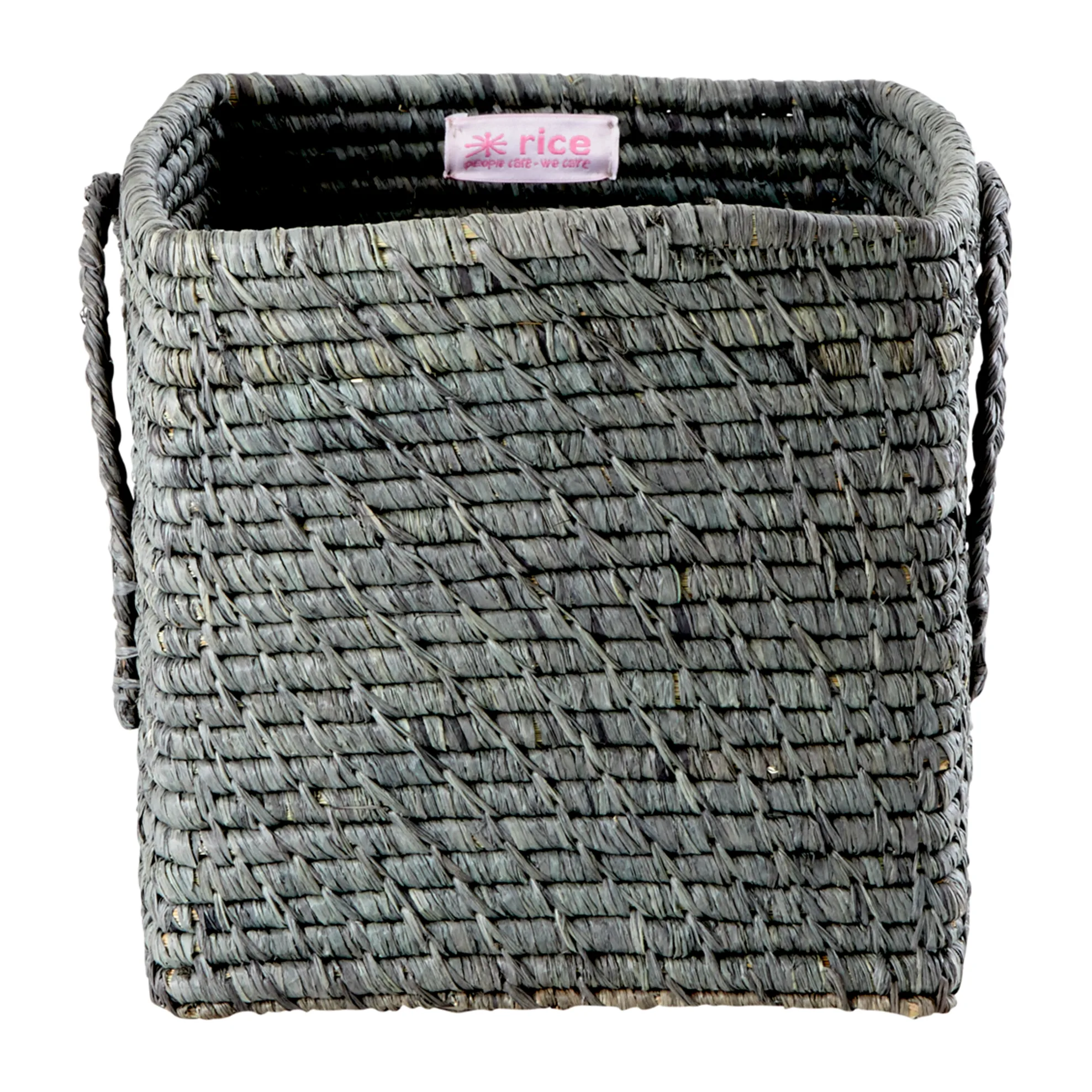 Rice raffia box with handle 20x20 cm from RICE - NordicNest.com