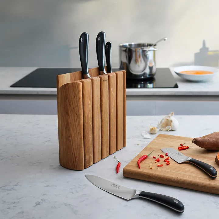Signature Book Oak knife block set 7 pieces from Robert Welch ...