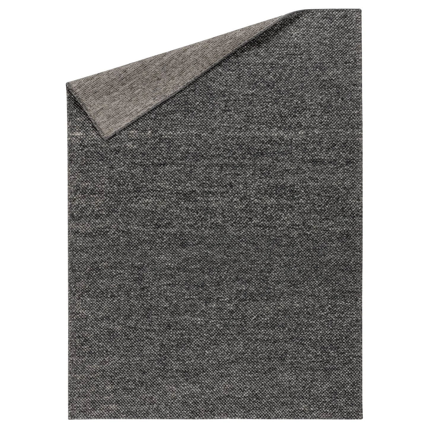 Flock wool carpet dark grey from Scandi Living - NordicNest.com