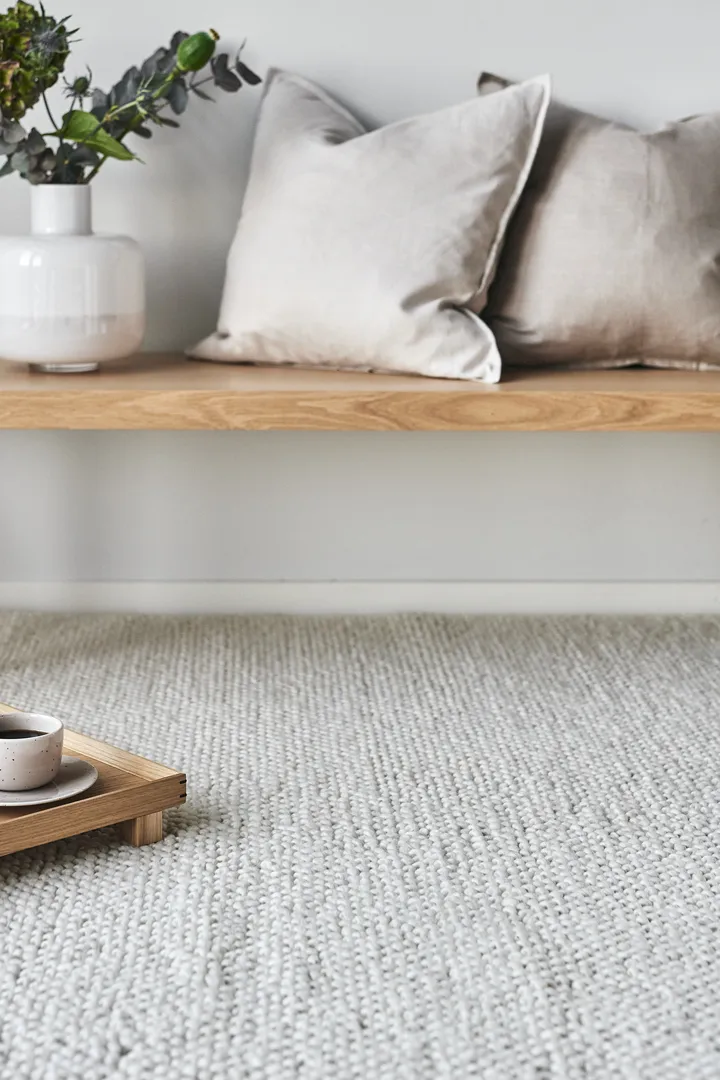 Flock wool carpet natural white from Scandi Living - NordicNest.com