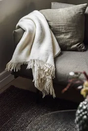 Sandstone wool throw 130x180 cm from Scandi Living - NordicNest.com