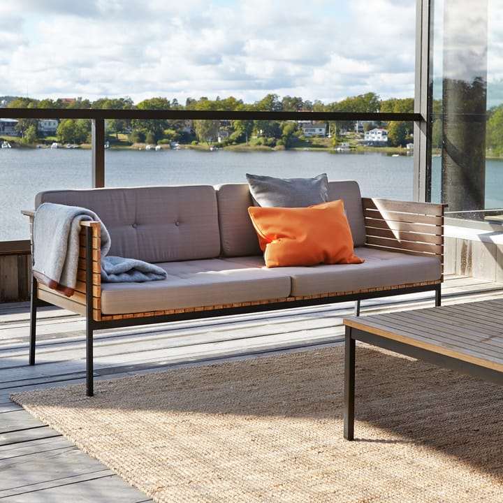 Haringe sofa Sunbrella Natte Nature Grey teak black