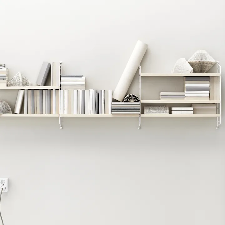 String shelf Pocket ash-white from String Furniture - NordicNest.com