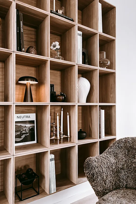 Bookshelf decor ideas from Sweden's @arkihem